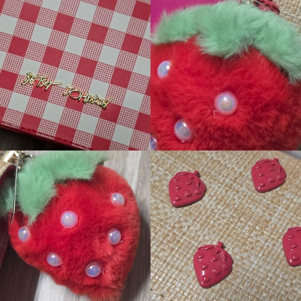 Betsey Johnson | Bags | Nwt Betsey Johnson Mylo Strawberry Gingham Mini ...